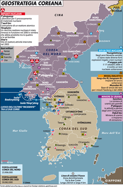 Corea, la guerra sospesa - Le carte a colori del volume - Limes