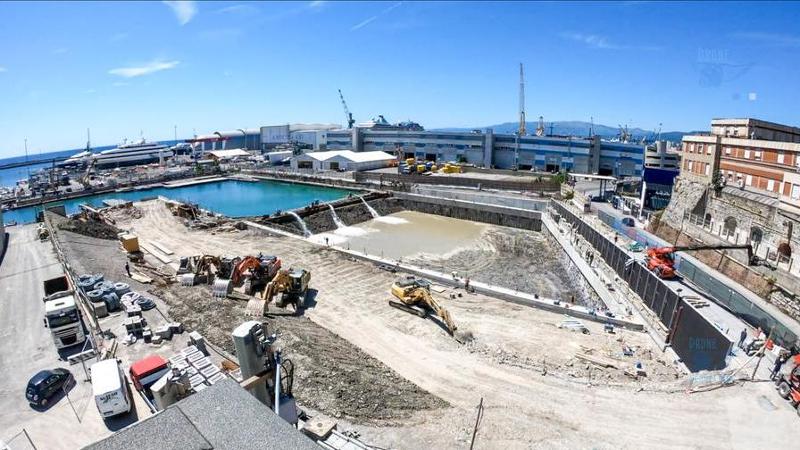 Genova, in volo con il drone sul cantiere del Waterfront di Levante ...