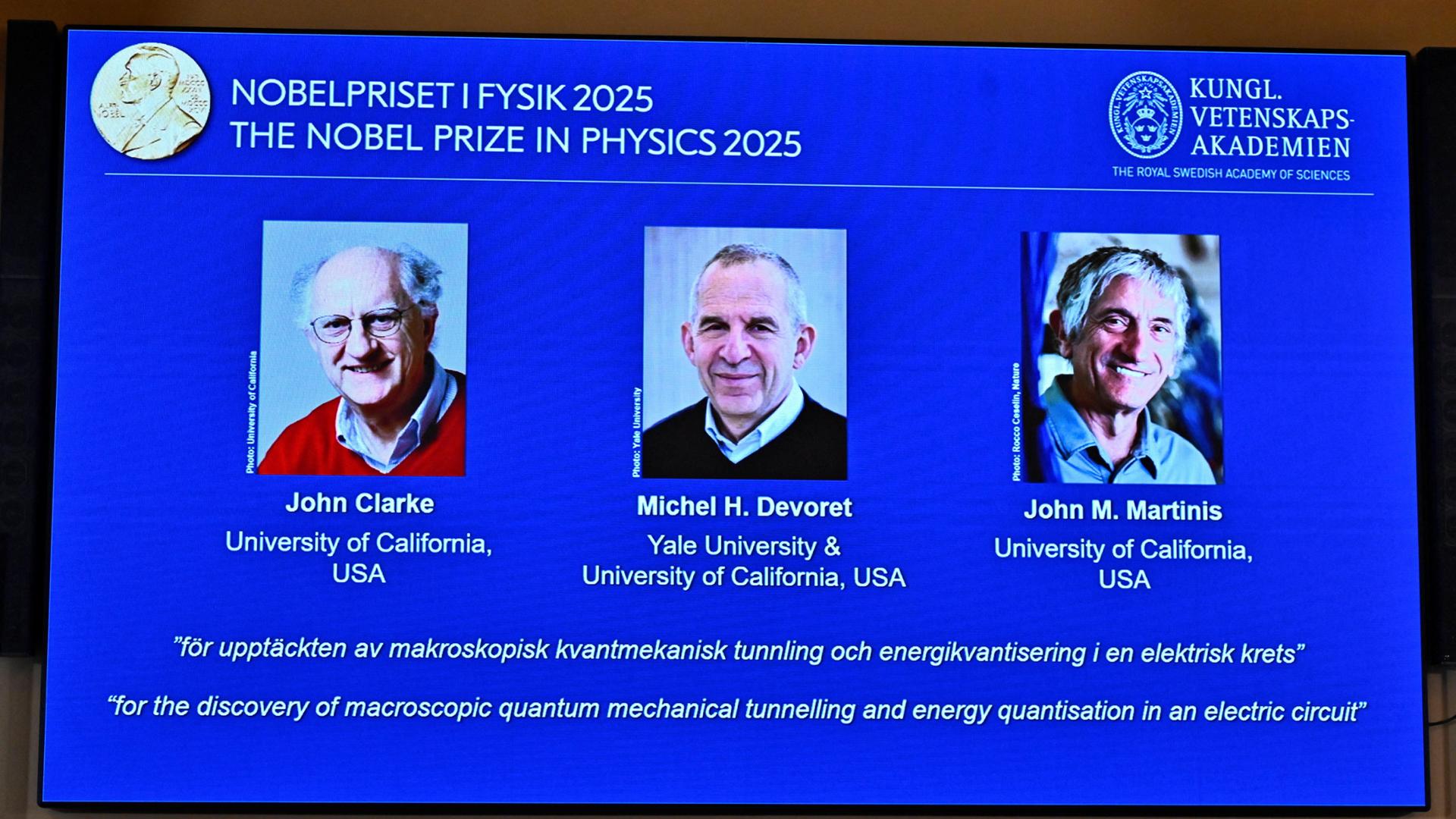 Nobel per la Fisica a Clarke, Devoret e Martinis per gli studi sulla ...