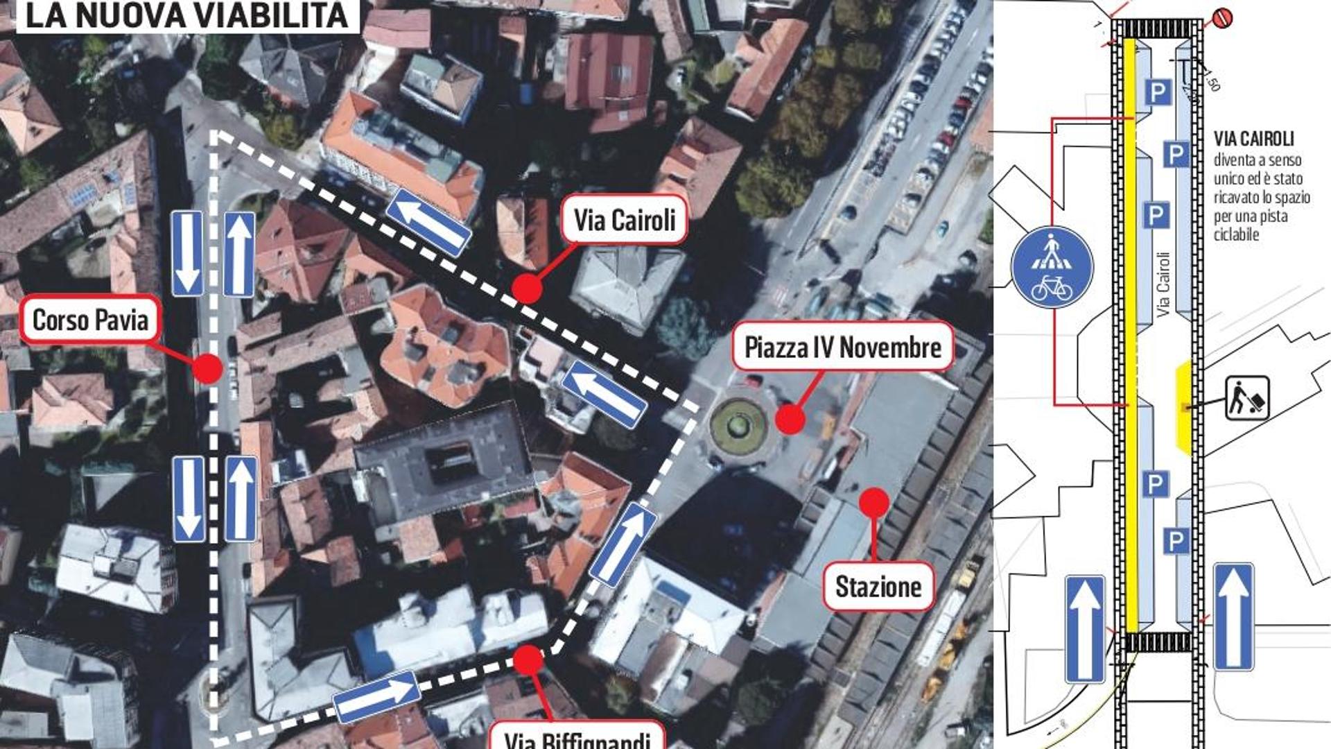 Vigevano, dal 5 senso unico in via Cairoli: varato il progetto ...