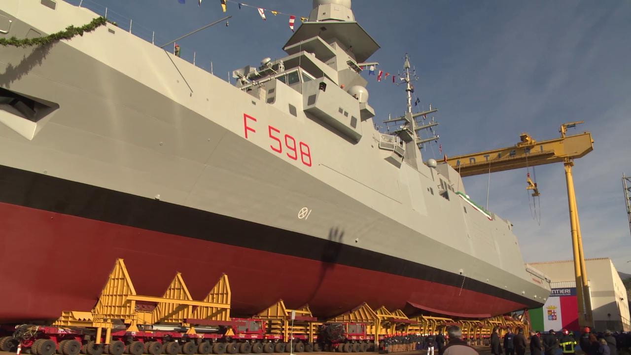 Nuova fregata Fremm per la Marina Militare, varata la Spartaco Schergat ...