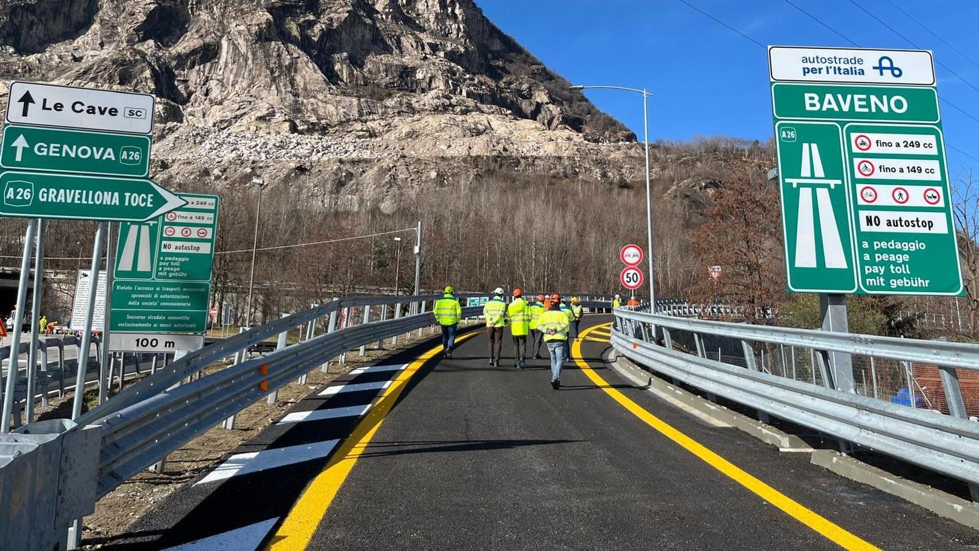 Venerdì 28 alle 6 apre il nuovo svincolo di Baveno dell’autostrada A26 ...