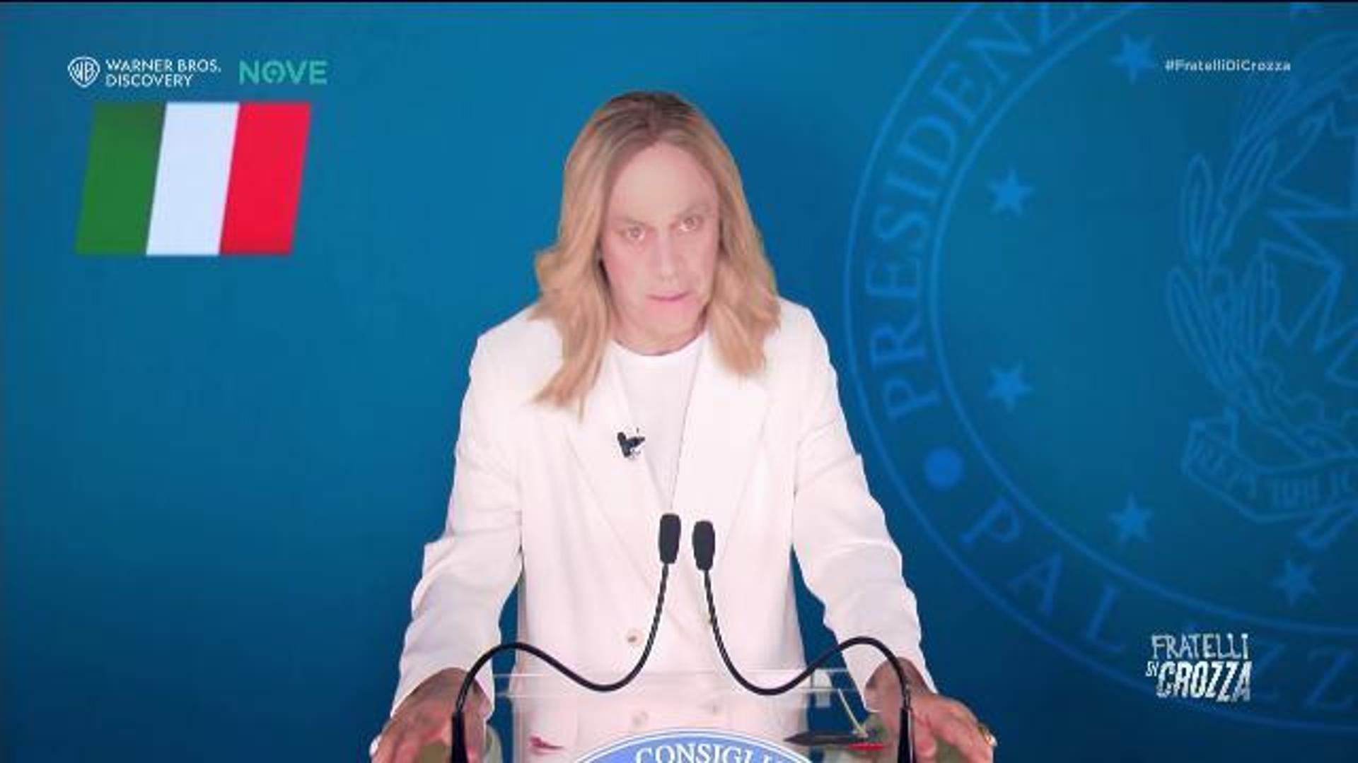 Crozza-Meloni da Trump: "In Europa già gira la battuta 'Giorgia vuoi un ...