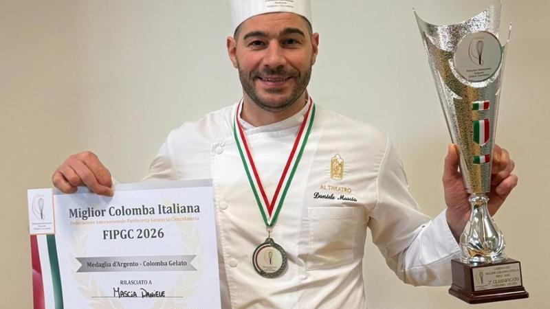 Daniele Mascia argento con colomba gelato: successo del pasticciere ...