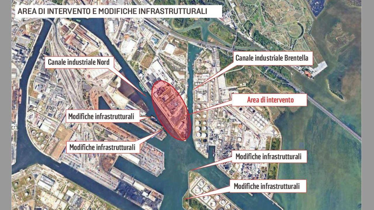 Grandi navi via da San Marco. Terminal per le crociere sul canale Nord ...